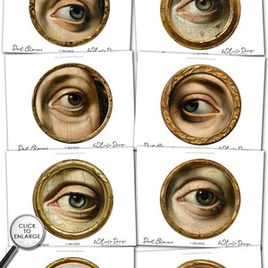 PAST GLANCES Fussy-cut Ephemera Classical Lover's Eye | Oil Painting ...