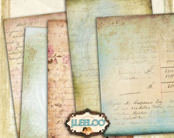 DECORATIVE 9 Postcard Background 5x7 Inch Texture Diary - Etsy