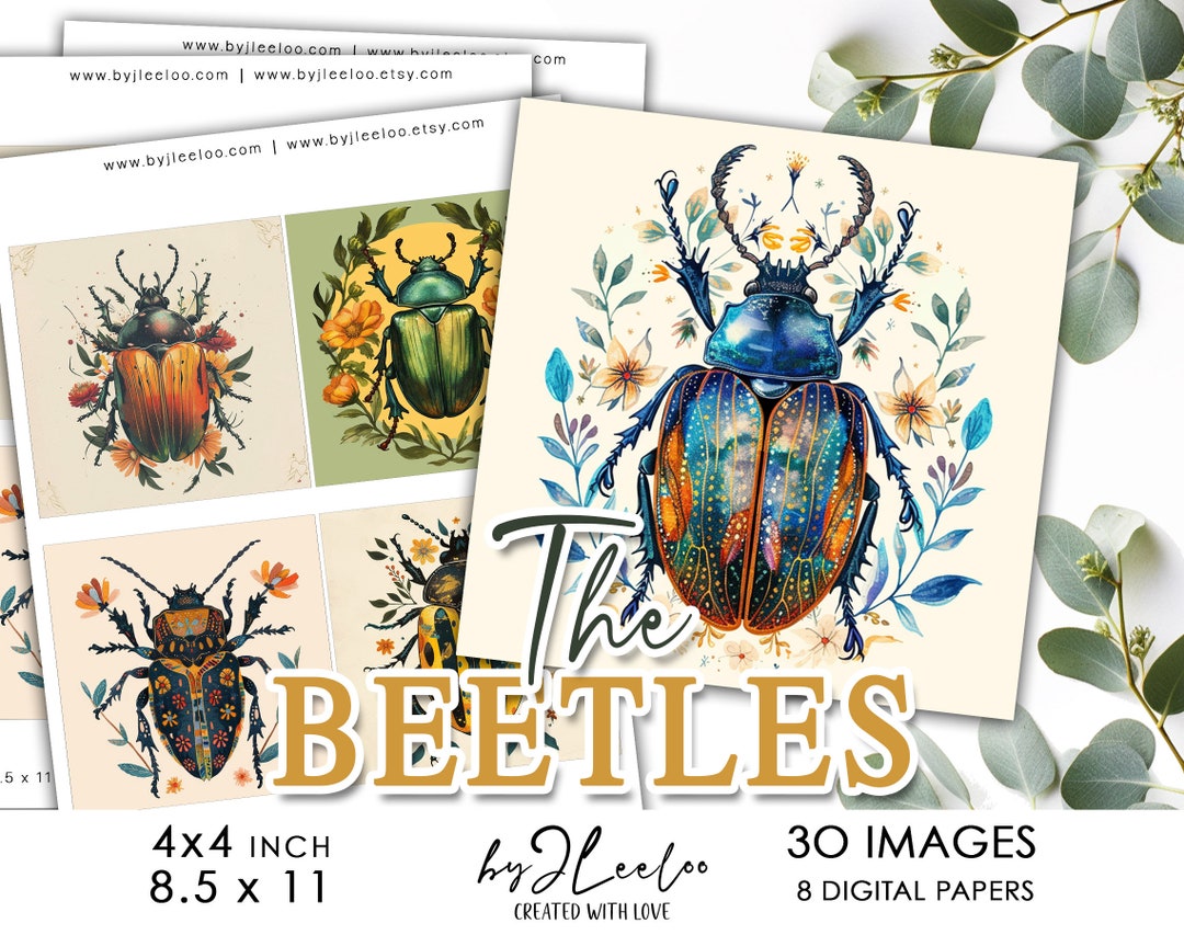 THE BEETLES 4x4 Inch Printable | Square Supplies for Coaster Decoration ...