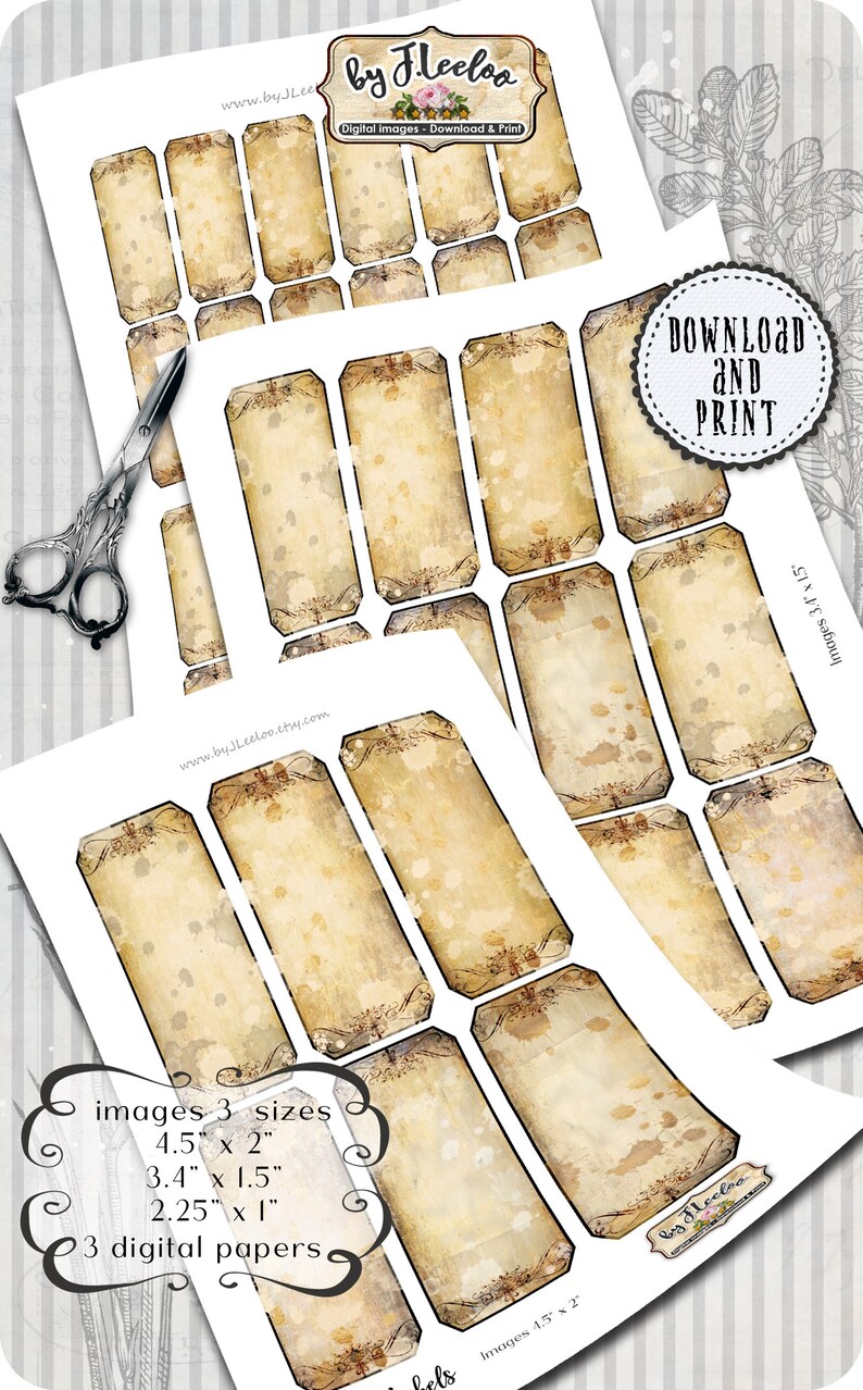 GRUNGE LABELS Printable Dirty Tags Label Bottle Jar Labels | Etsy