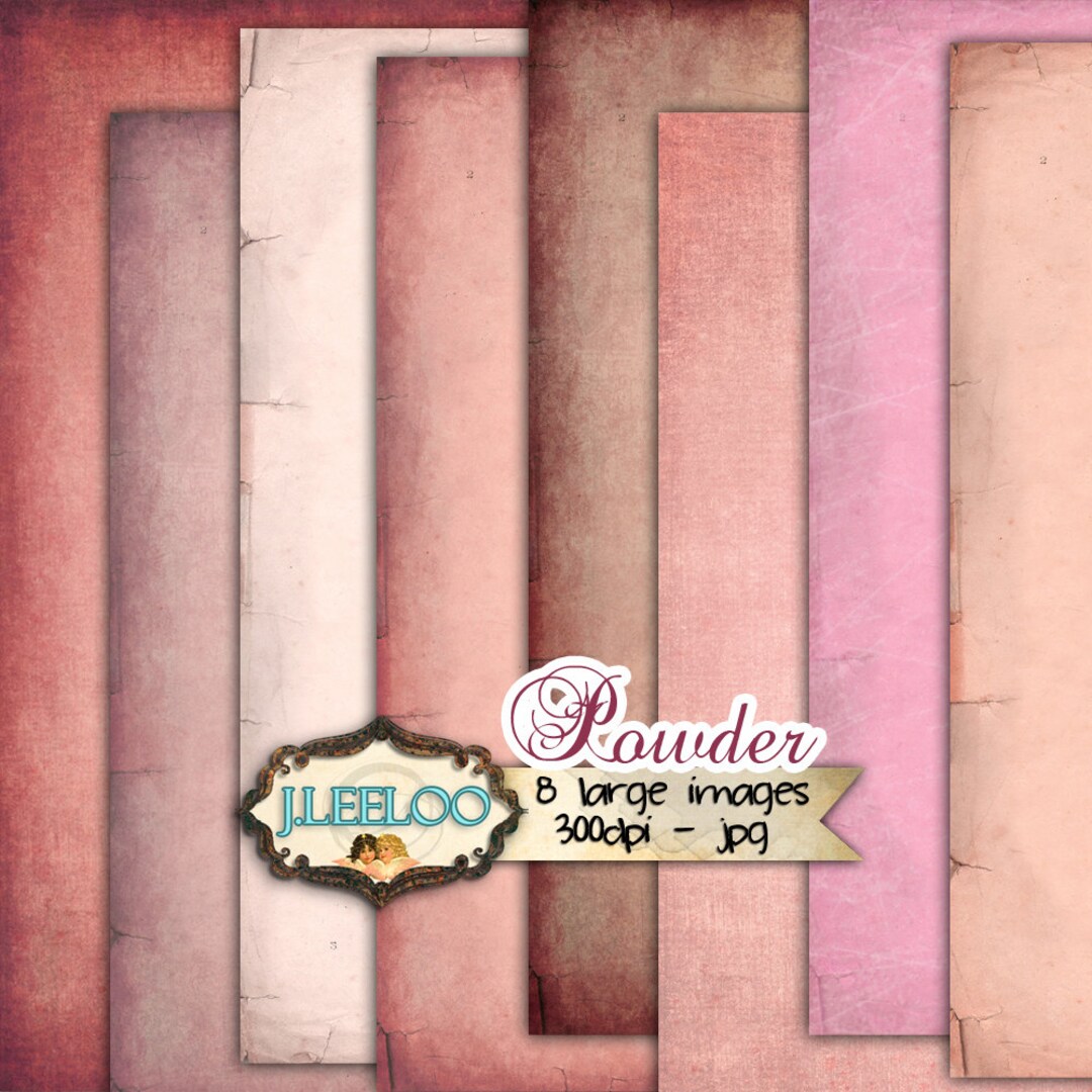 BASIC 2 POWDER Large Digital Collage Sheet Papers Texture Distressed ...