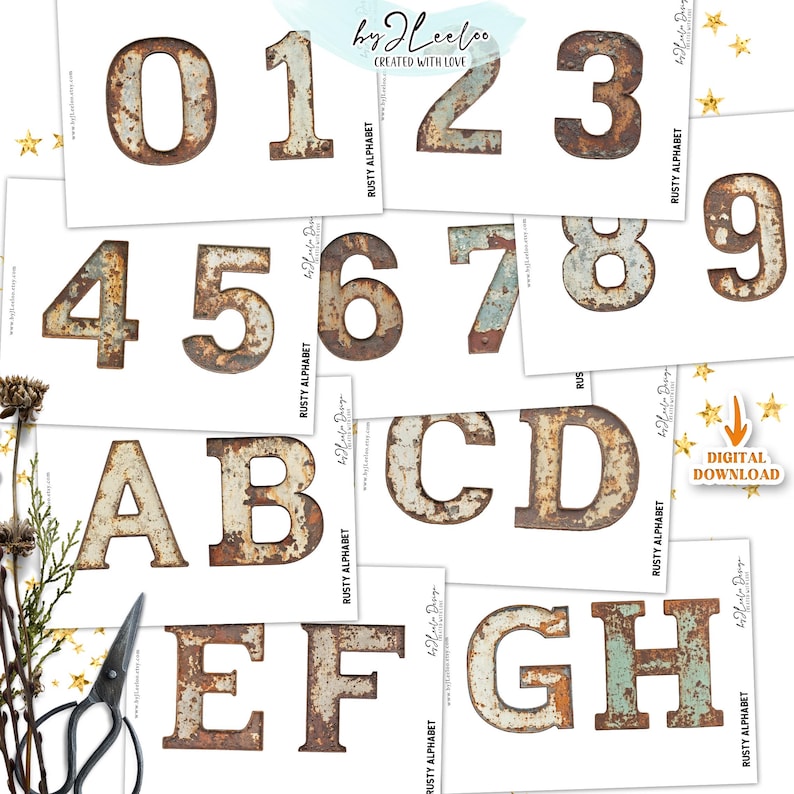 RUSTY ALPHABET 144 Png | Metal Rustic Industrial Jpg Png 4 Sizes | Junk ...