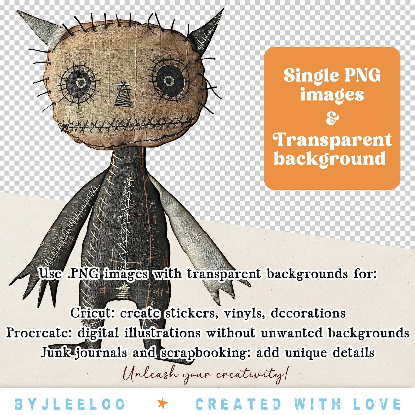 HEX PALS 14 Halloween Voodoo Dolls 3 Sizes | Halloween Monster Paper ...