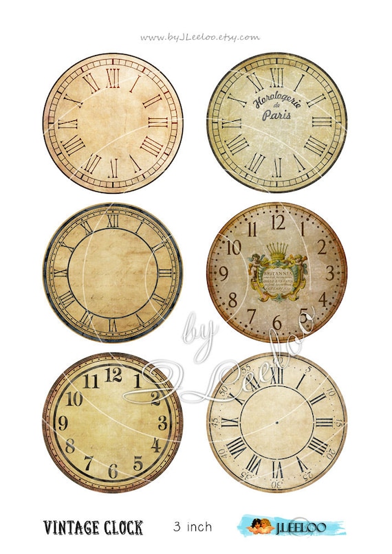 Antique Clock Face Template Printable