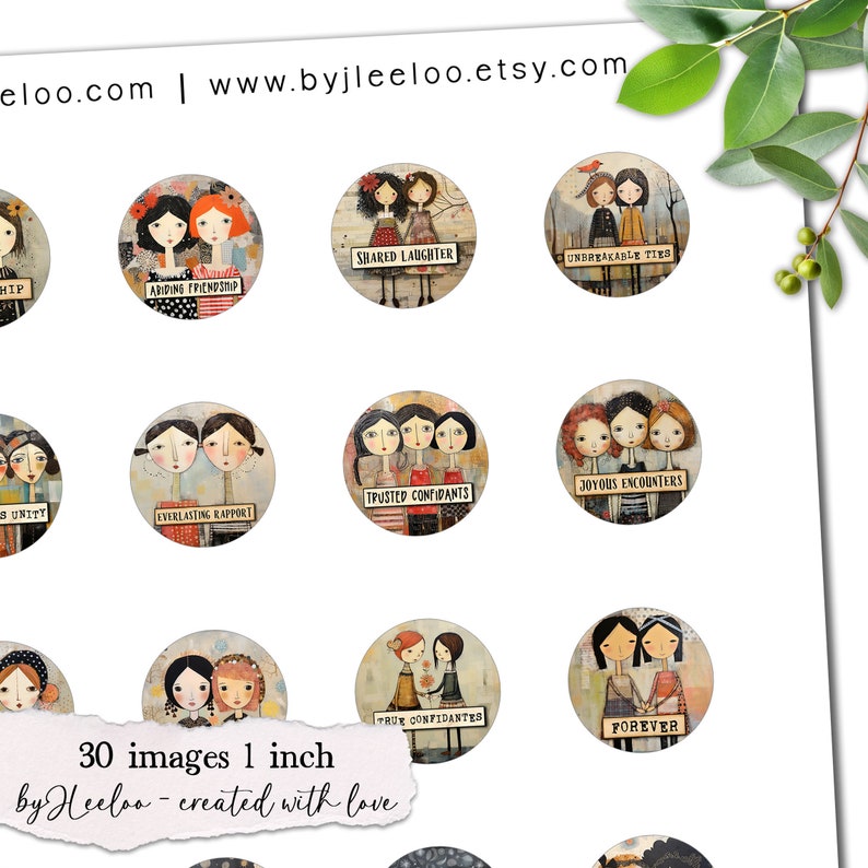 SOUL FRIENDSHIP 1 Inch Printable | Supplies Round Pendants | Digital ...