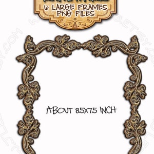 RUSTY METAL FRAMES 6 Png Files Digital Collage Sheet Digital Images for ...