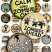 Digital Collage ZOMBIES 1.5 Inch Circle Apocalypse Scary | Etsy