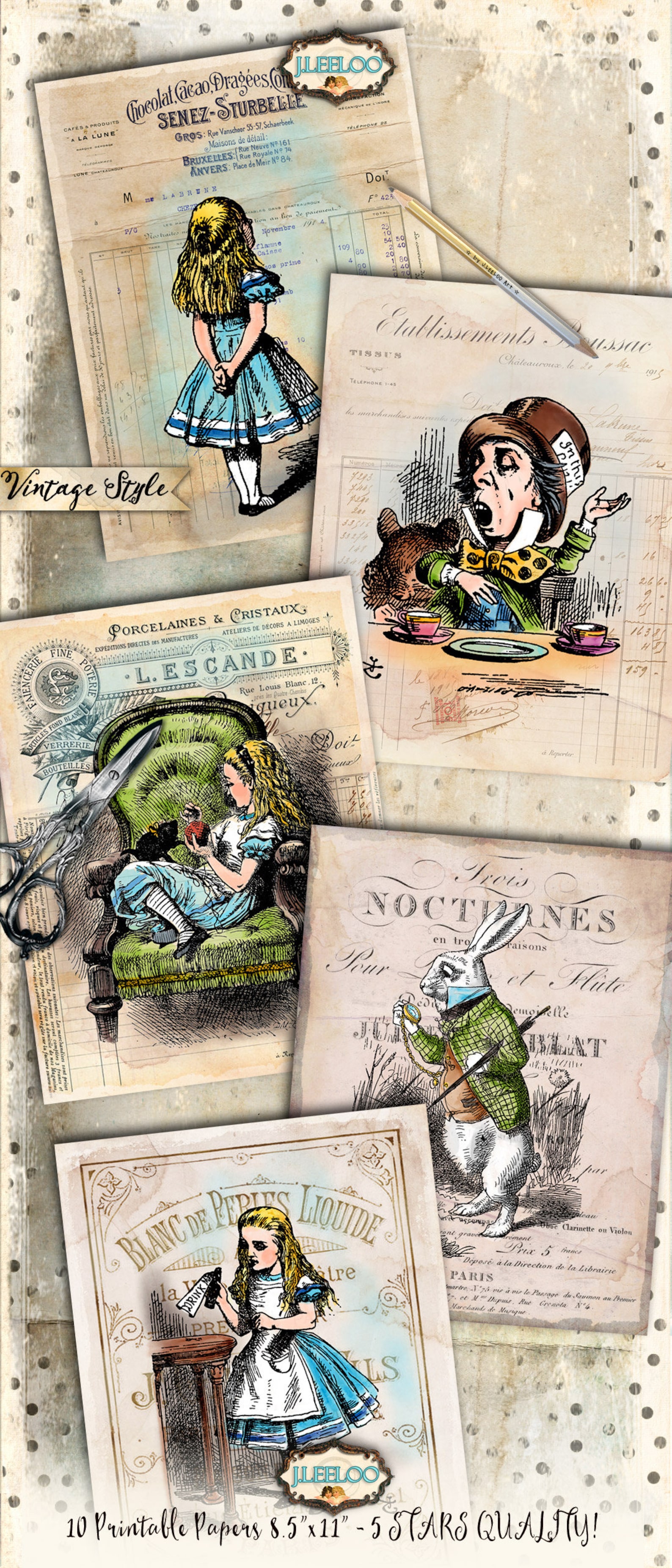 ALICE in Wonderland 8.5x11 Inch Printable Poster for Nursery | Etsy