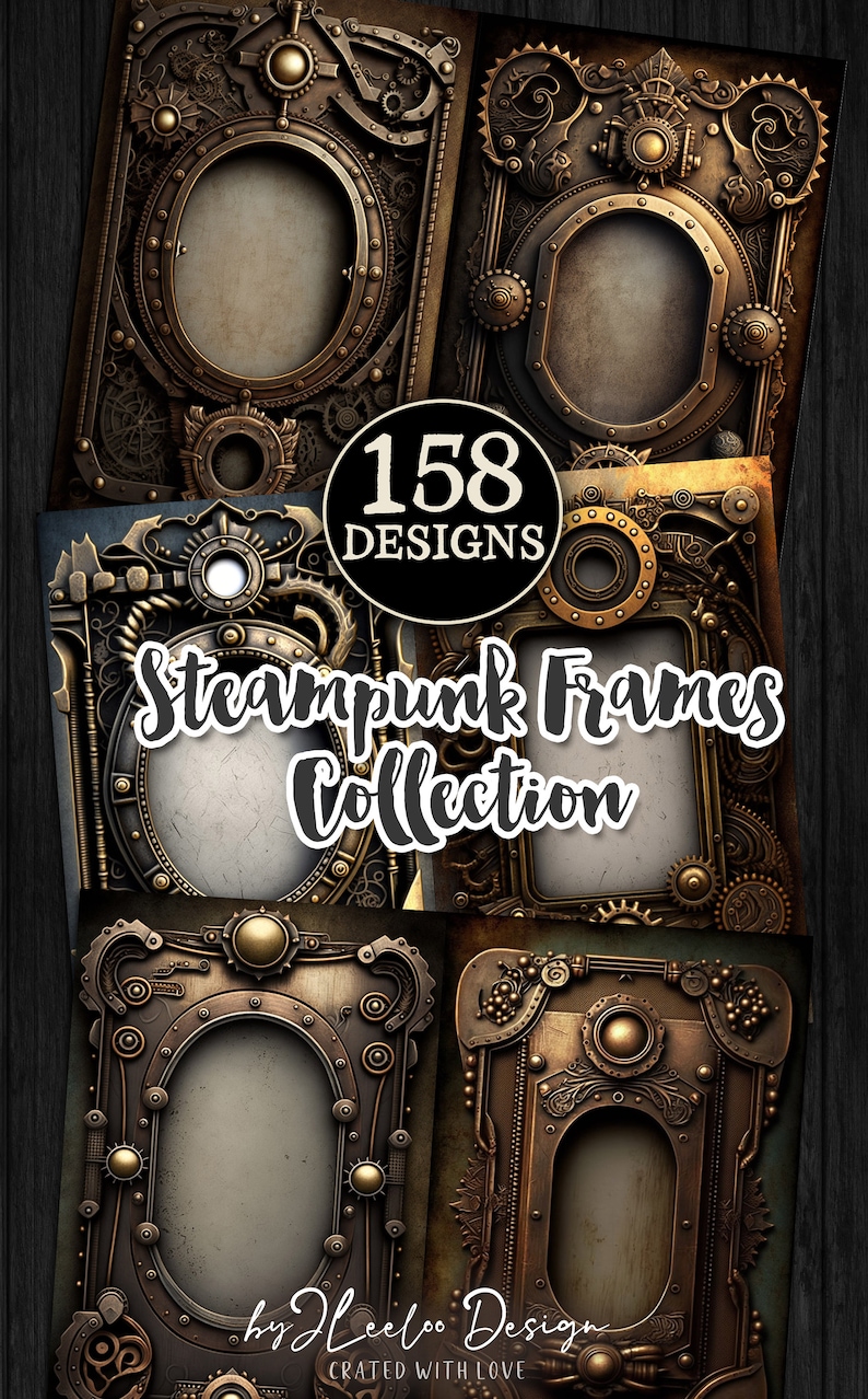 STEAMPUNK FRAMES Collection 158 Printable Images Vintage - Etsy