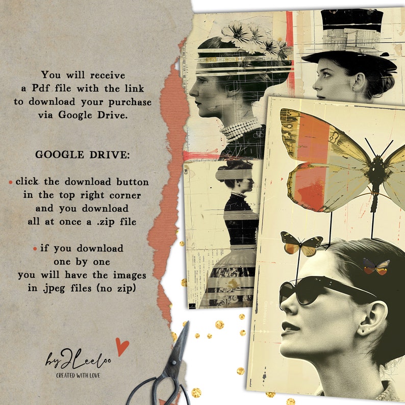 UNUSUAL WOMEN Collection 3 Sizes | 24 Photo Portrait Collage Faces ...