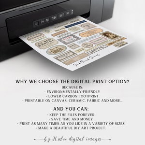 JOURNAL JUNK Labels Kit Printable Vintage Ephemera Diary Supplies Paper ...