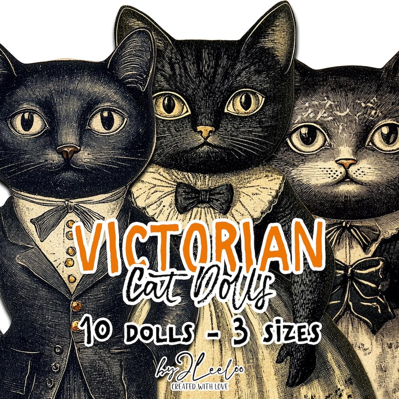 Victorian Cats Die Cuts - Etsy