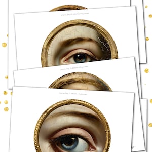 PAST GLANCES Fussy-cut Ephemera Classical Lover's Eye | Oil Painting ...
