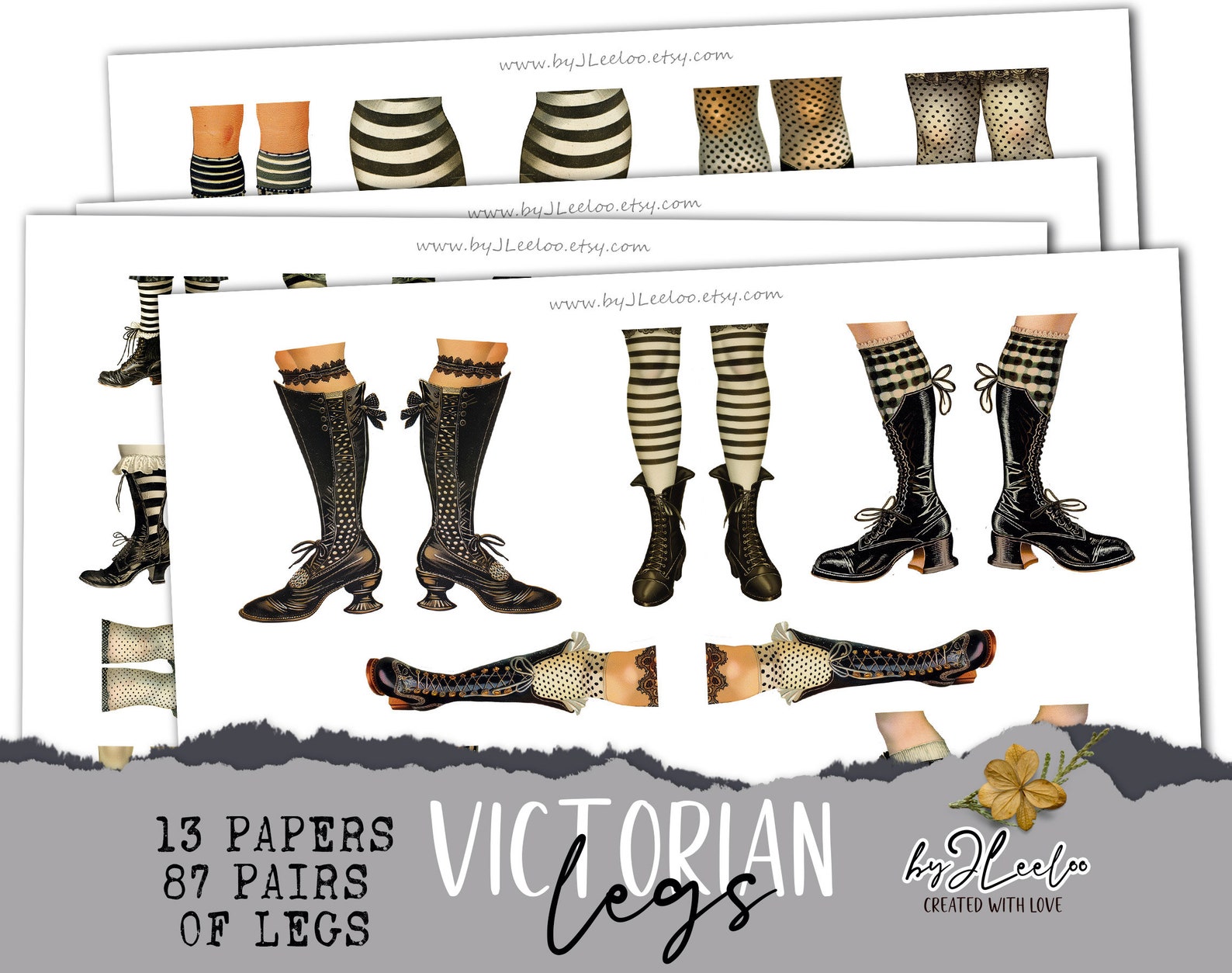 VICTORIAN LEGS Fussy-cut Ephemera Printable | Paper Doll Whimsical ...