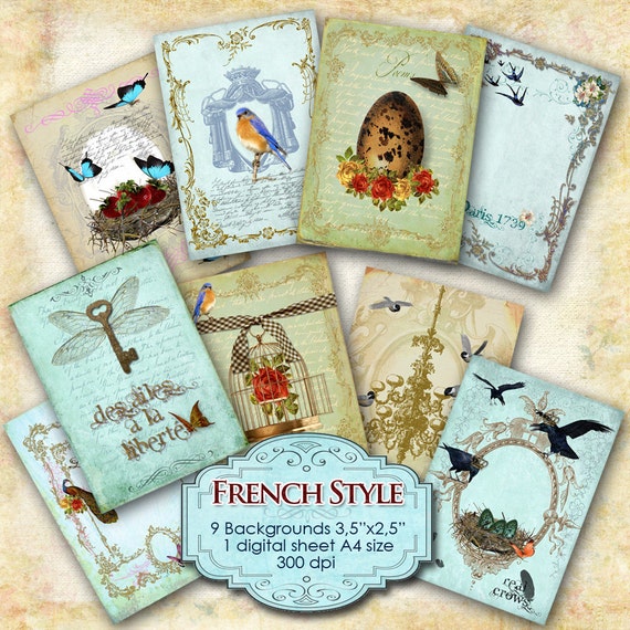 French Inspired Scrapbook Paper