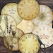 VINTAGE CLOCK 4 Inch Circle Printable Clock Faces Grunge Dirty Antique ...