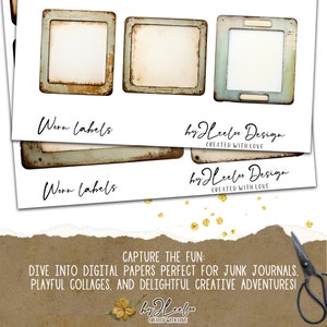 WORN LABELS Specimen Tag Vintage Supplies | PNG Grungy Ephemera Junk ...