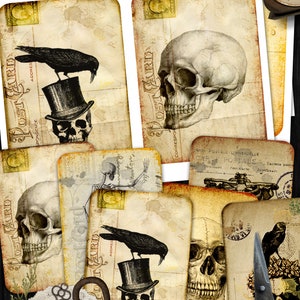 GLOOMY CARDS Cards 5x7 Inch Gothic Steampunk Journal Craft Art Diary ...