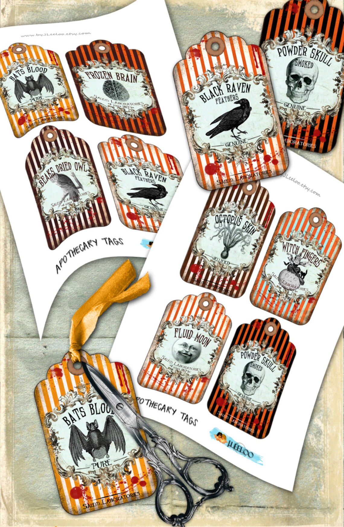 APOTHECARY TAGS Printable Label Poison Gift Tag Greeting | Etsy