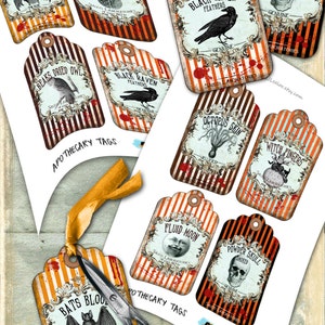 APOTHECARY TAGS Printable Label Poison Gift Tag Greeting Labels ...