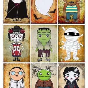 STRANGER FAMILY Printable Halloween Label Tags Card Party Invitation ...