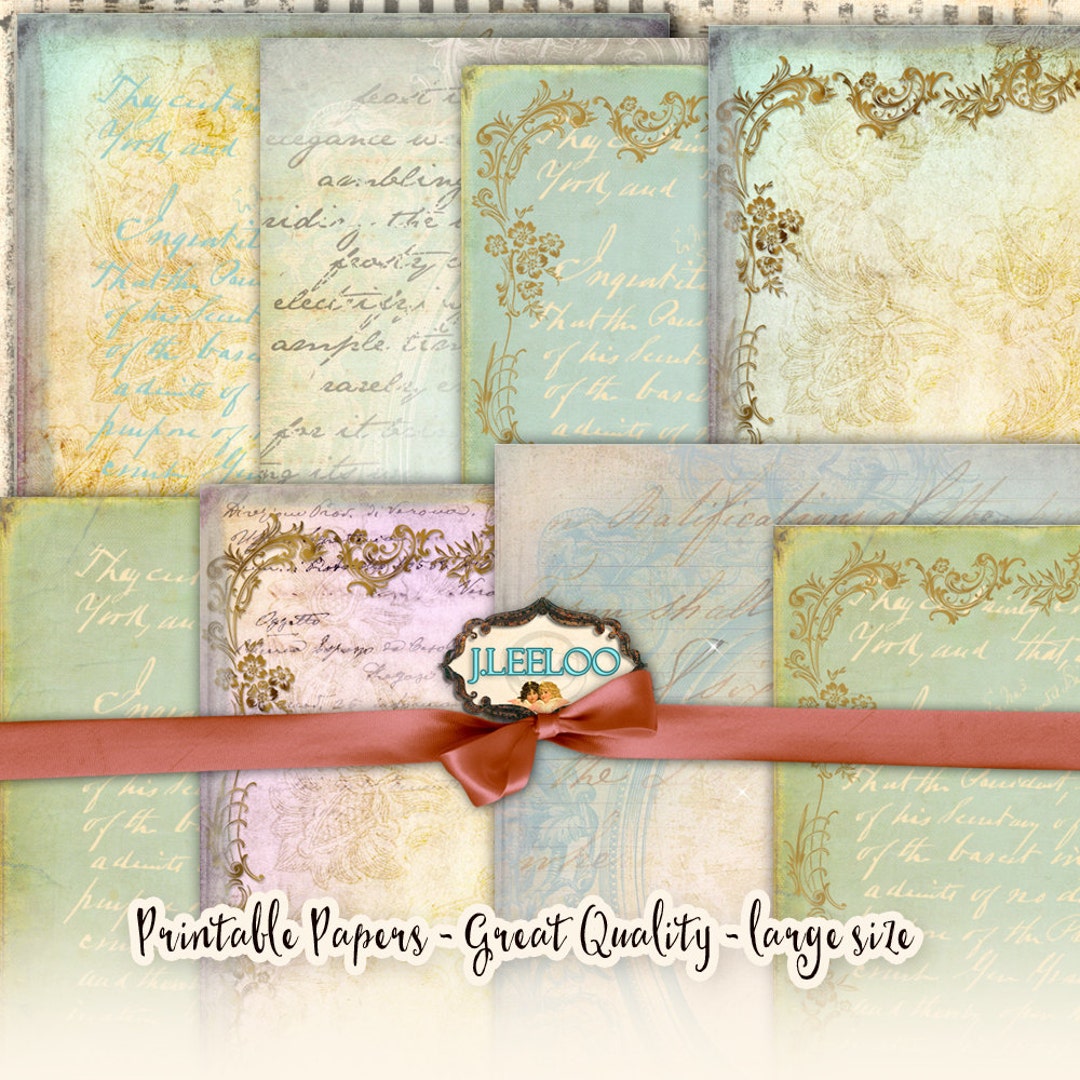 BIG VIN BACKGROUND Large Papers Digital Collage Sheets Texture Grunge ...