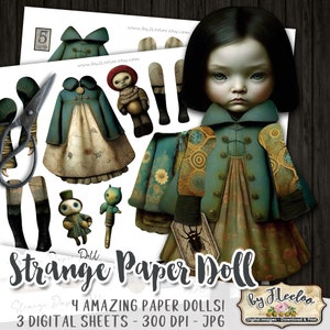 STRANGE PAPER DOLLS Articulated Digital Altered Art Original for ...