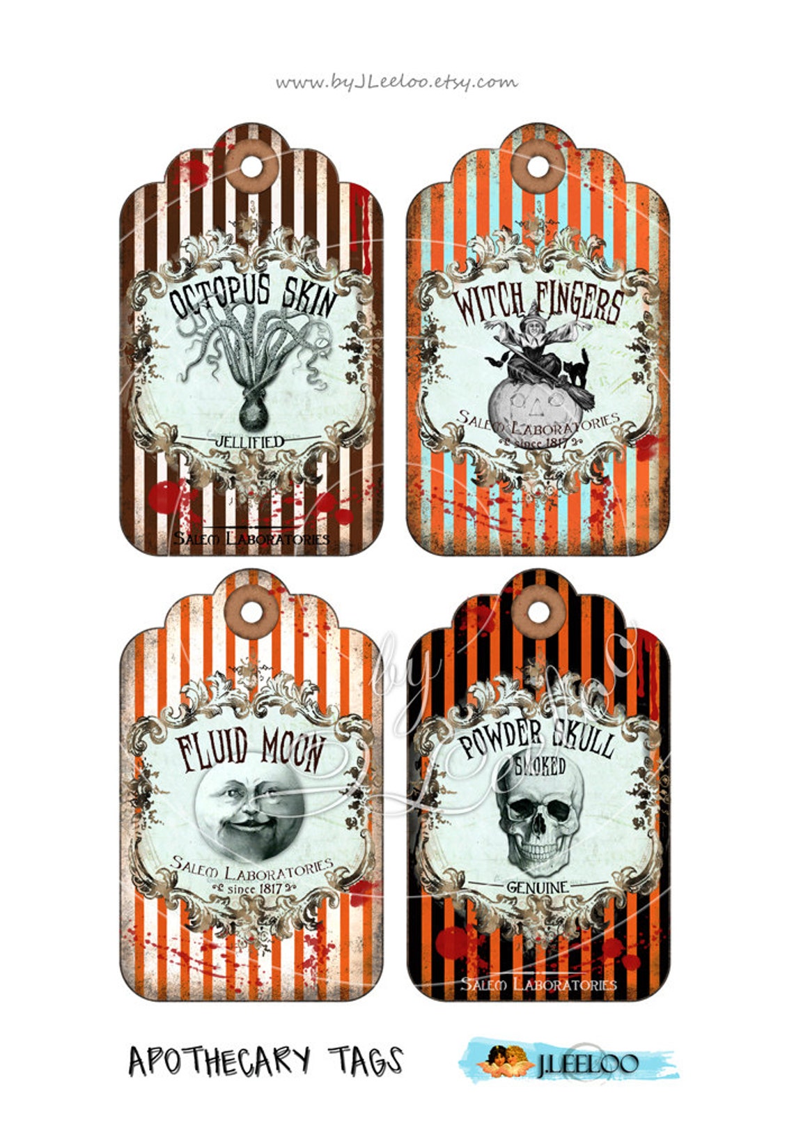 APOTHECARY TAGS Printable Label Poison Gift Tag Greeting | Etsy