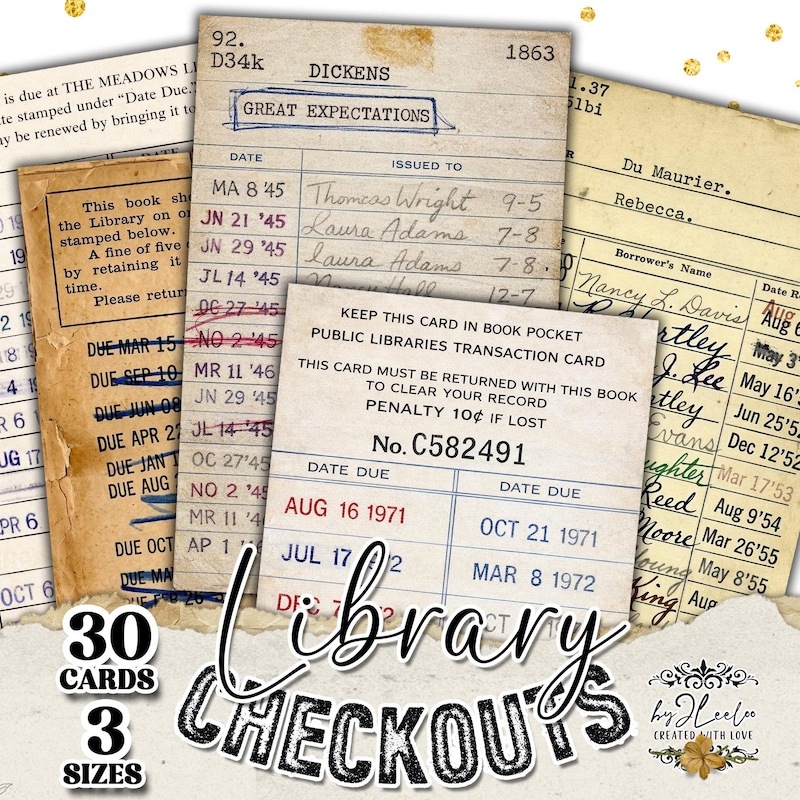 Library Card Catalog - Etsy