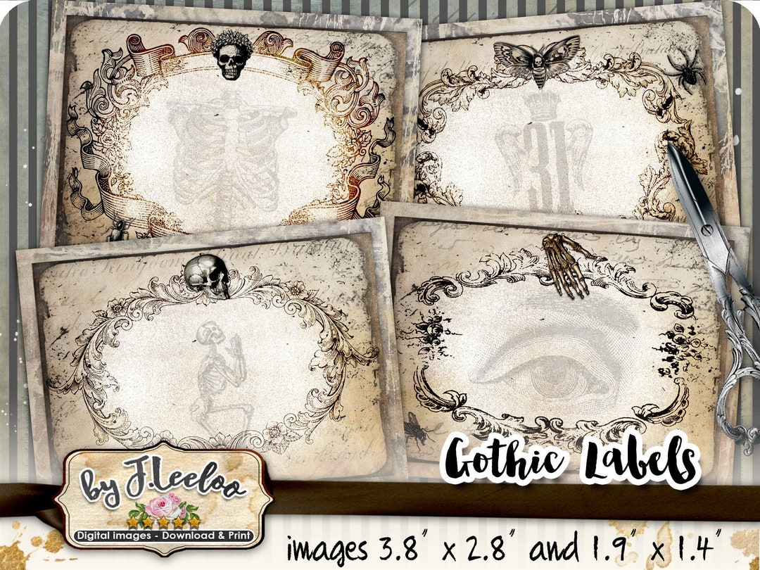 GOTHIC LABELS Potion Apothecary Blank Writable Printable Tags Label ...