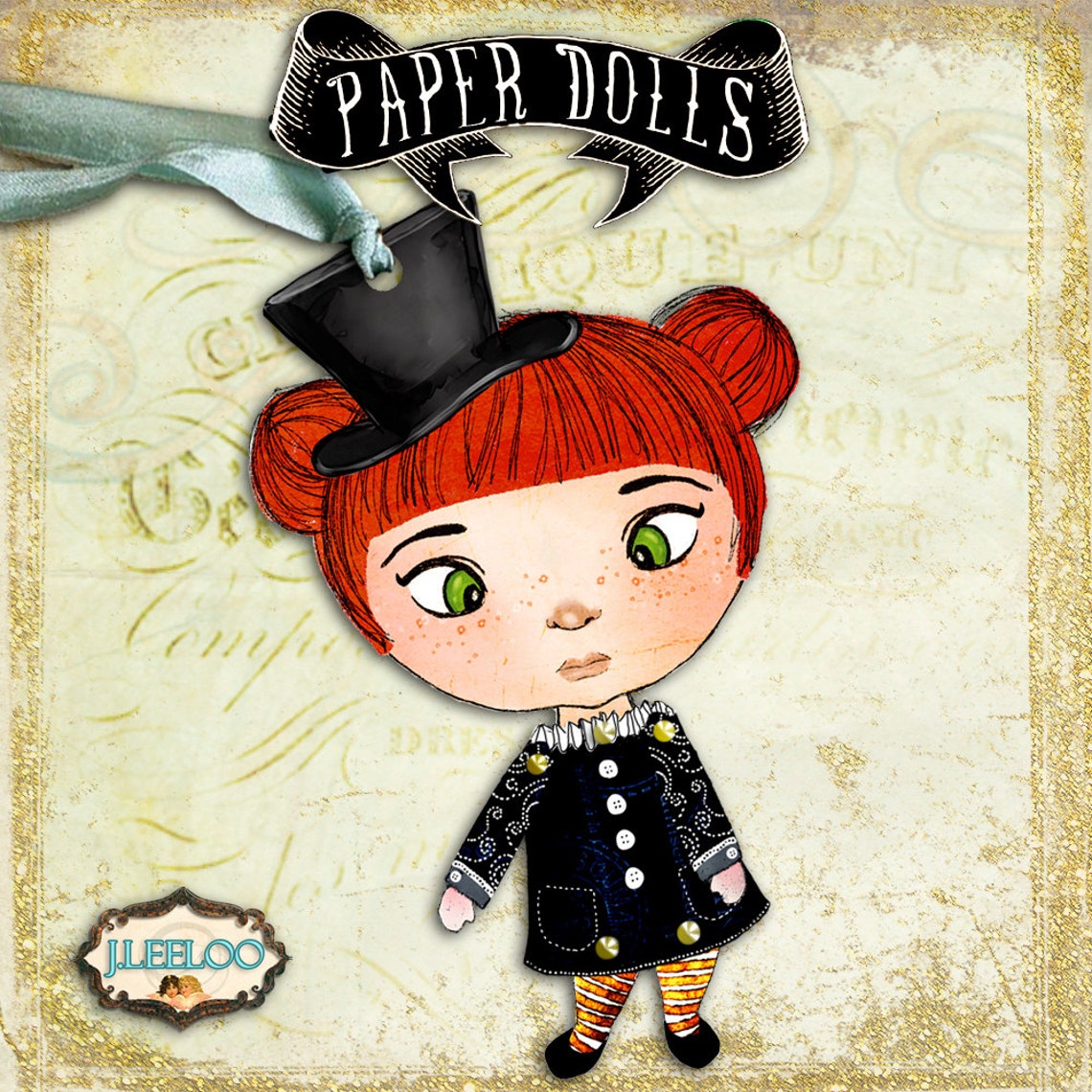 PAPER DOLLS Digital Altered Art Digital Collage Sheet for - Etsy