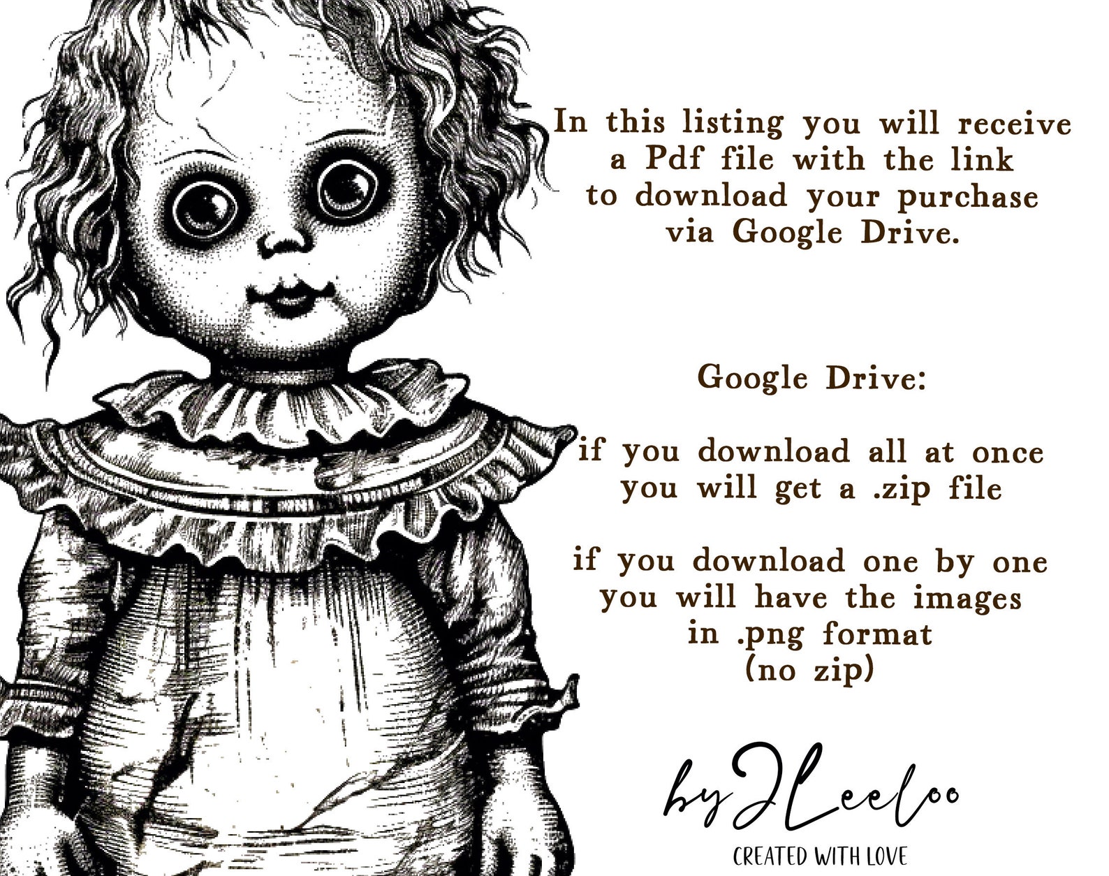 CREEPY CLIPART Set 1 | Vintage Horror Scrapbook Junk Journal Paper ...
