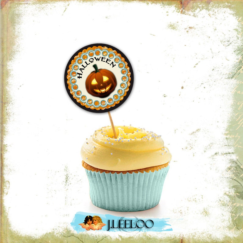 HAPPY HALLOWEEN 1 Inch Circle Digital Download Printable Images for ...