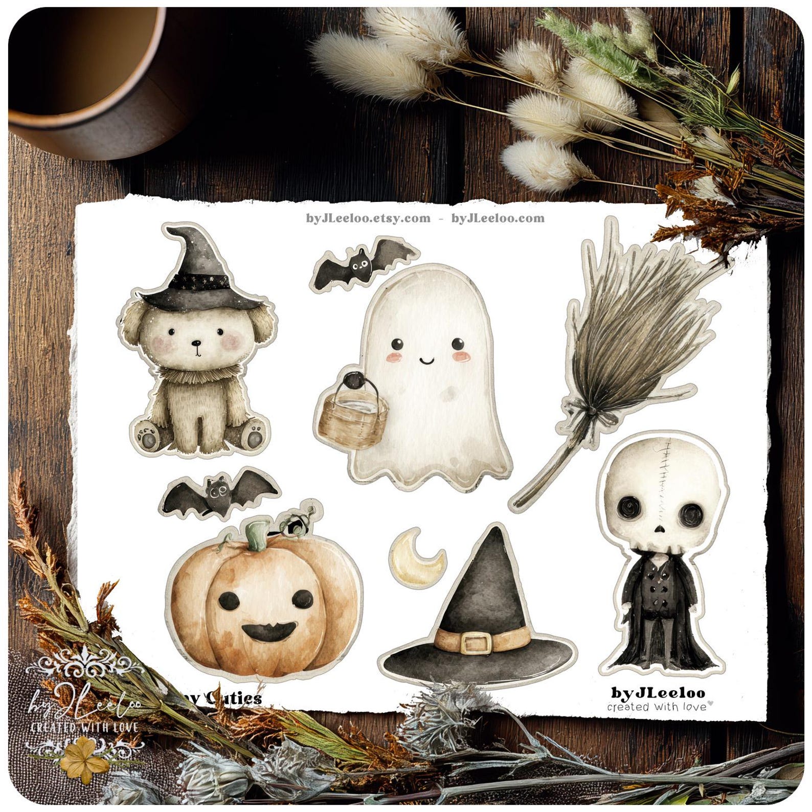 CREEPY CUTIES Halloween Clipart Spooky Cute Characters | Printable ...
