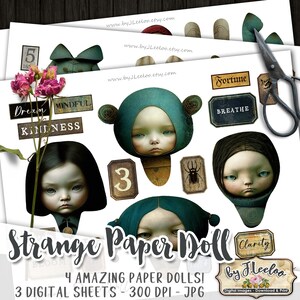 STRANGE PAPER DOLLS Articulated Digital Altered Art Original for ...