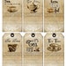 TEA TIME TAGS Digital Collage Sheet Crafting Vintage Brown Sepia ...