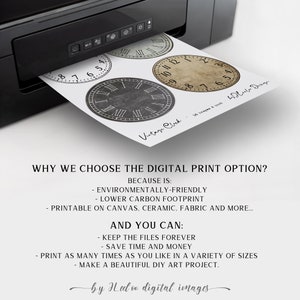 VINTAGE CLOCK 4 Inch Circle Printable Vintage Jpeg Face Clock Clipart ...