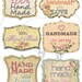I LOVE HANDMADE Label Printable Digital Collage Sheet Paper Craft Gift ...
