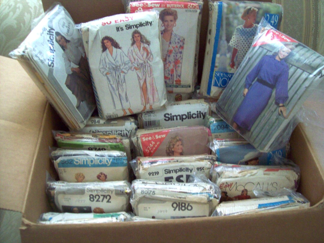Grab Bag of 15 Vintage Butterick, Mail Order, Mccall's, New Look ...