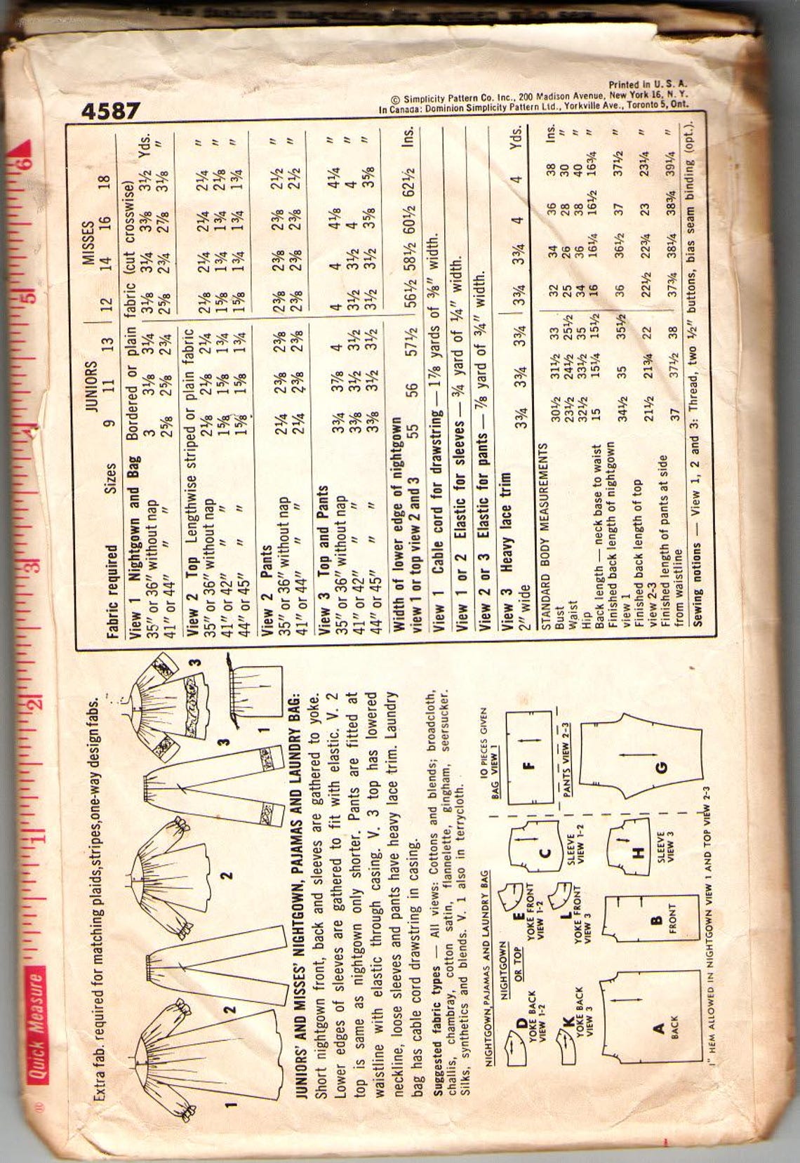 Vintage 1930s, 40s & 60s Sleepwear Patterns Your Choice - Etsy