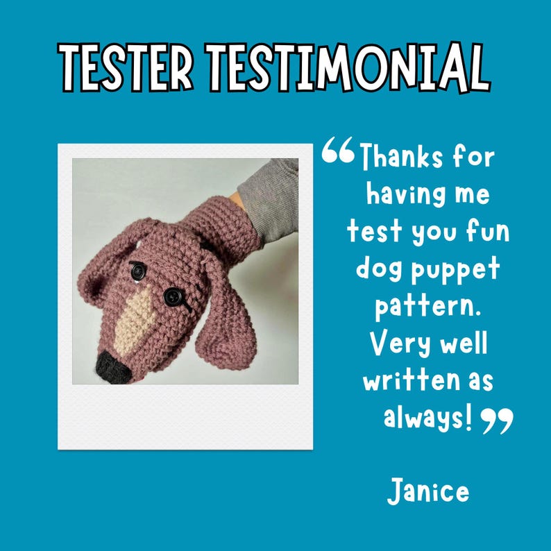 Dog Hand Puppet Crochet Pattern Instant PDF Download | Easy Crochet ...