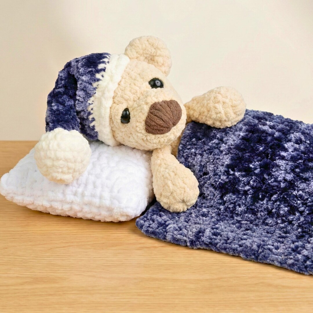 Bedtime Bear Crochet Pattern PDF Download | Easy Crochet Stuffed Animal ...