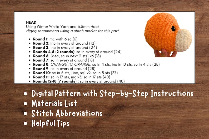 Tiger Crochet Pattern PDF Download | Easy Amigurumi Animal for ...