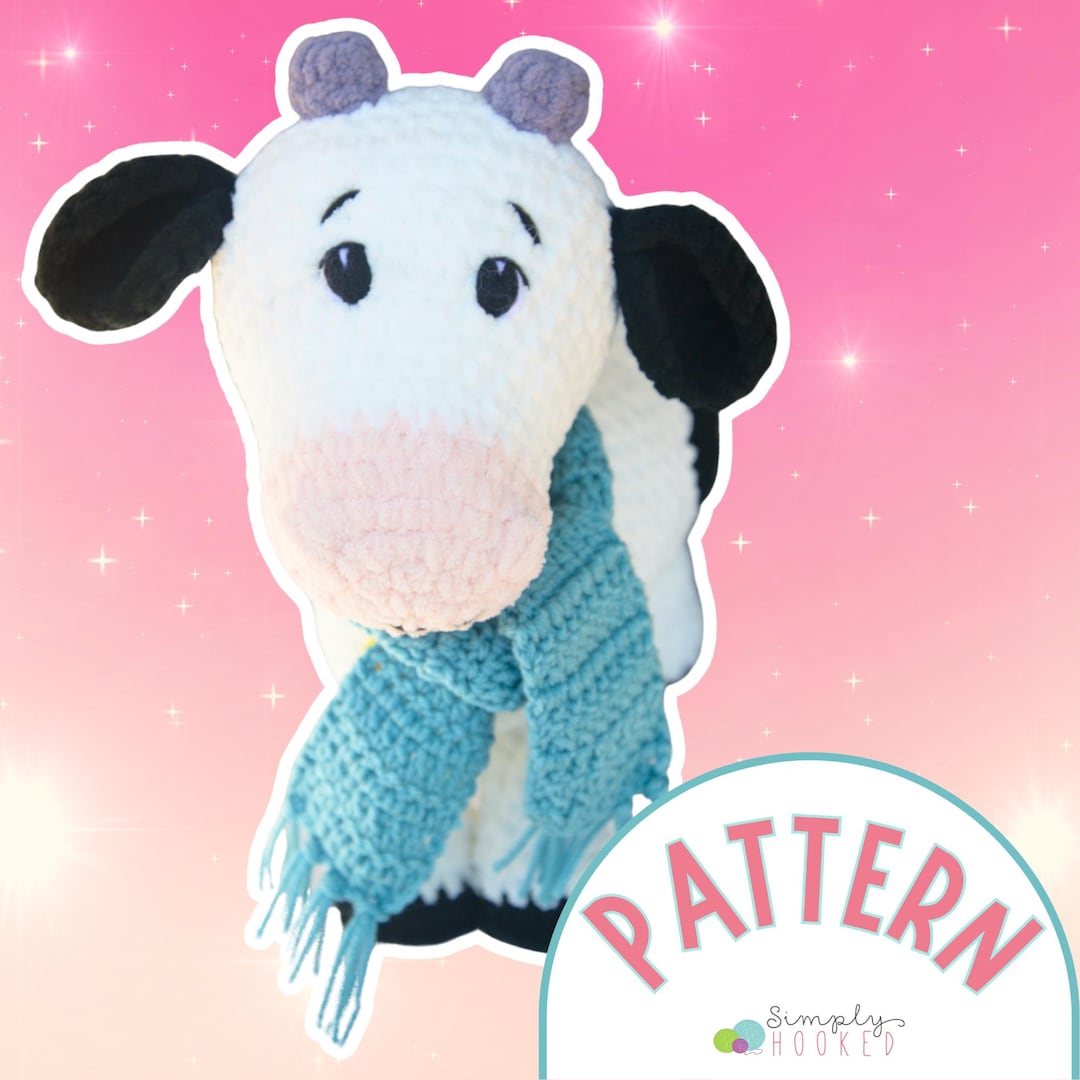 Cow Crochet Pattern PDF Download, Fun and Easy Amigurumi Farm Animal ...