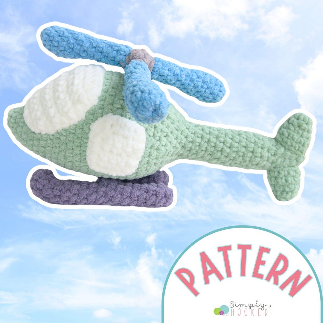 Helicopter Crochet Pattern PDF, Amigurumi Plushie Toy, Beginner ...