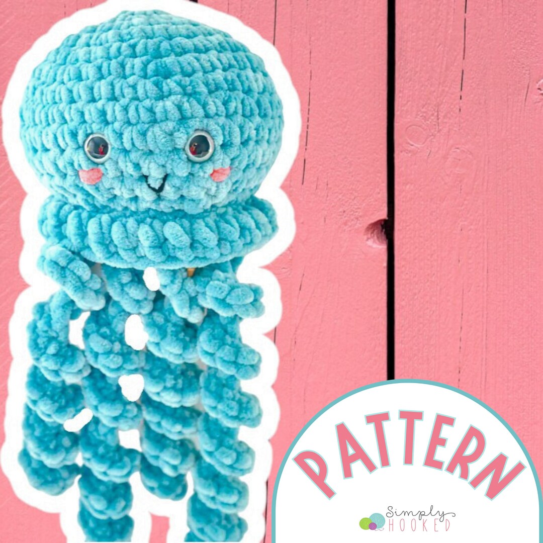 The EASIEST Jellyfish Crochet Pattern Instant PDF Download, Amigurumi ...