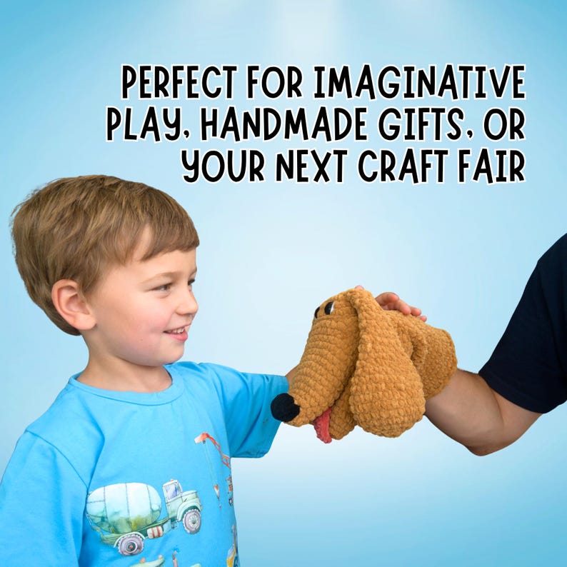 Storytime Dog Puppet Crochet Pattern | Teacher Crochet PDF | Plush ...