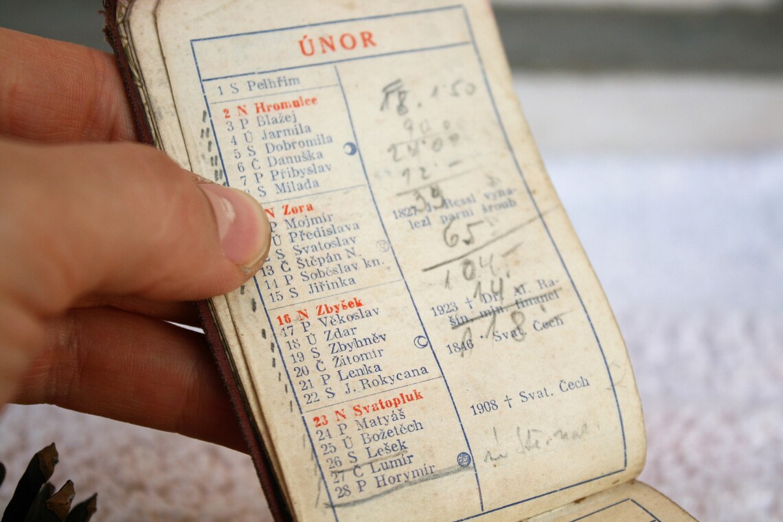 1930s Diary, POCKET CALENDAR, Leather Notebook, Vintage Notebook ...