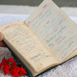 1930s Diary, POCKET CALENDAR, Leather Notebook, Vintage Notebook ...