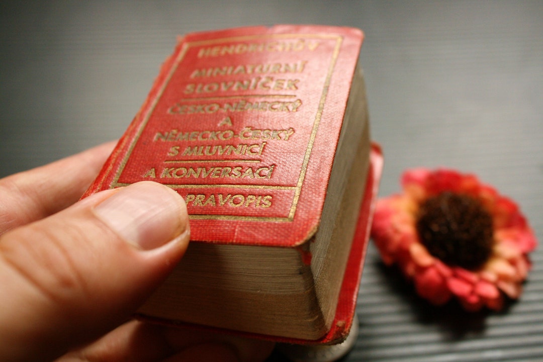 Mini Books, Vintage Pocket Dictionary, Czech German Dictionary, Pocket ...